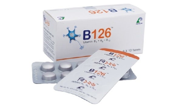 B126 । 100mg+200mg+200mcg | Tablet | Vitamin B1, B6 & B12 | রাজশাহীতে ...