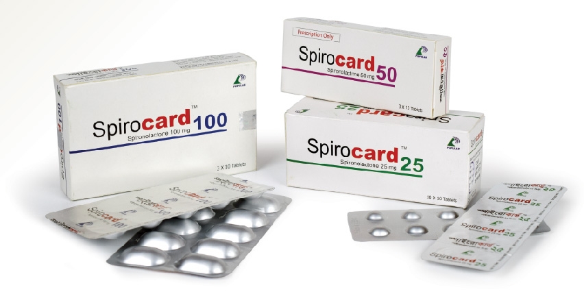 Spirocard । 50mg | Tablet | Spironolactone | রাজশাহীতে চিকিৎসা সেবা ঘরে ...