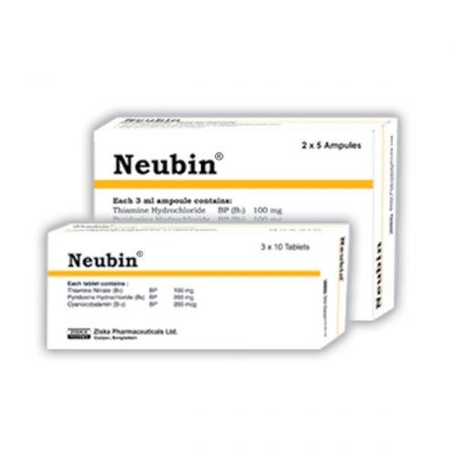 Neubin । 100mg+200mg+200mcg | Tablet | Vitamin B1, B6 & B12 | রাজশাহীতে ...