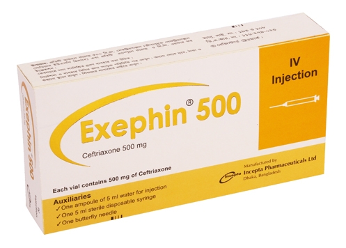 Exephin । 500mg/vial | IV Injection | Ceftriaxone | রাজশাহীতে চিকিৎসা ...