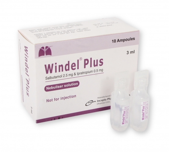 Windel Plus । (2.5mg+500mcg)/2.5ml | Nebuliser Solution | Salbutamol ...