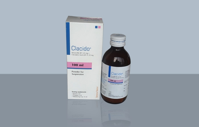 Clacido । (125mg+31.25mg)/5ml | Powder for Suspension | Amoxicillin ...