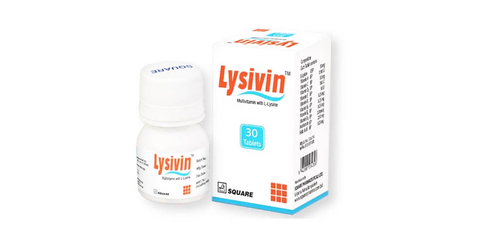 Lysivin । 50mg | Tablet | Multivitamin with L-Lysine | রাজশাহীতে চিকি ...