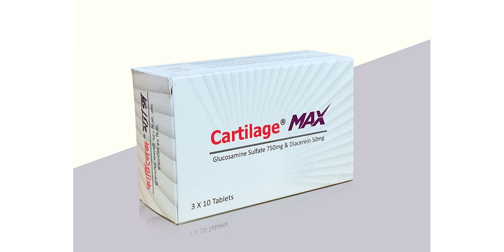 Cartilage Max । 750mg+50mg | Tablet | Glucosamine Sulphate + Diacerein ...